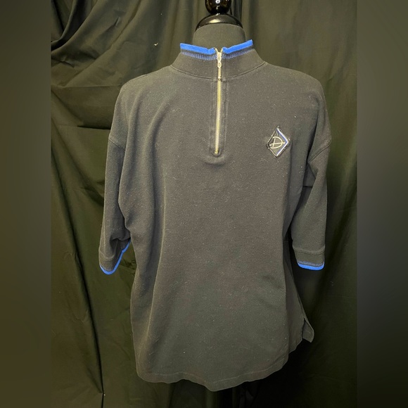 decoma | Shirts | Decoma Zip Up Crew Neck Black Golf Shirt | Poshmark